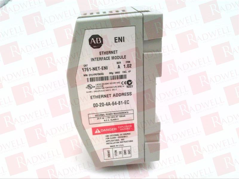 1761-NET-ENI PLC Module/Rack by ALLEN BRADLEY