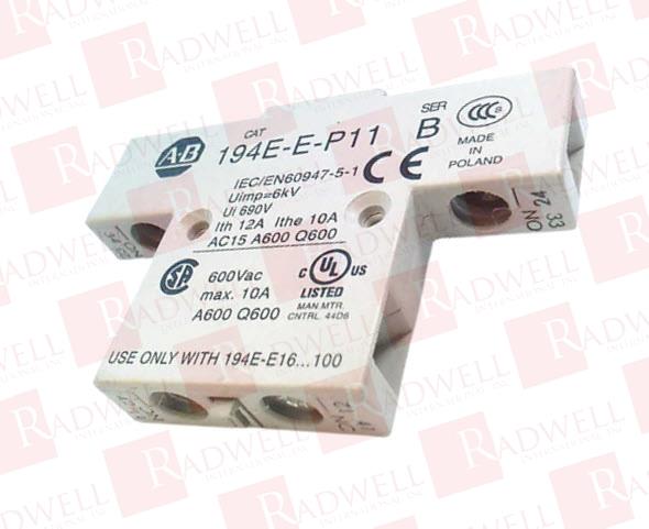 194E-E-P11 Auxiliary Contact by ALLEN BRADLEY