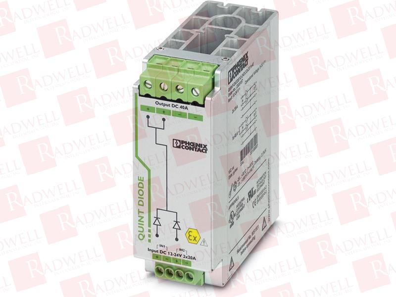 QUINT-DIODE/12-24DC/2X20/1X40 Safety Barrier/Diode by PHOENIX CONTACT