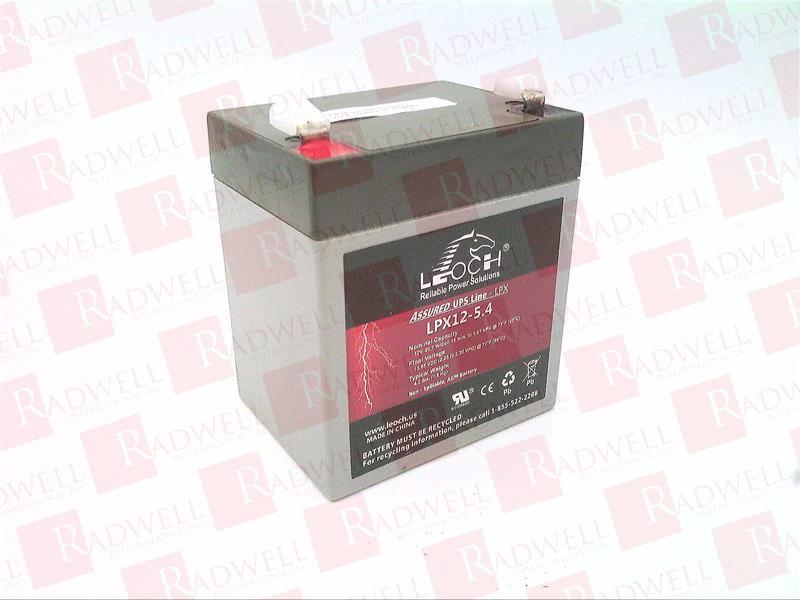 LPX12-5.4FR Battery by LEOCH BATTERY CORP