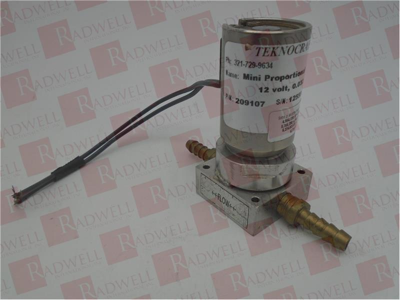 209107 Control Valve by TEKNO INC