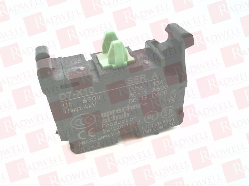 D7-X10 Accessory/Bulb/Cap/Contact/Transf by SPRECHER & SCHUH