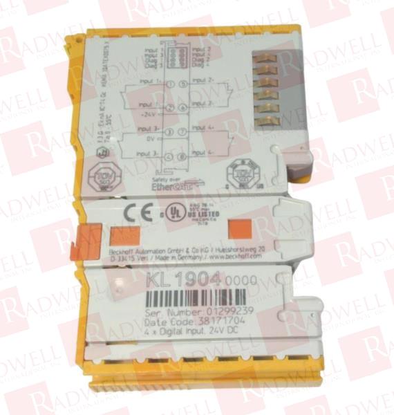 KL1904 PLC Programming Terminal by BECKHOFF